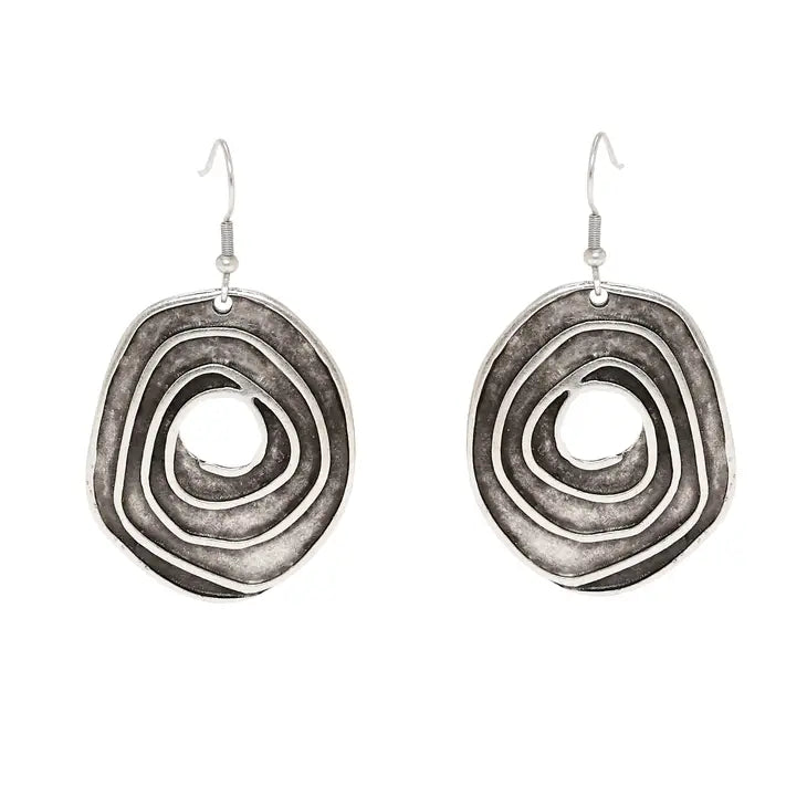 Embellish Pewter Earrings - 4636 – Vintage Southern Designs