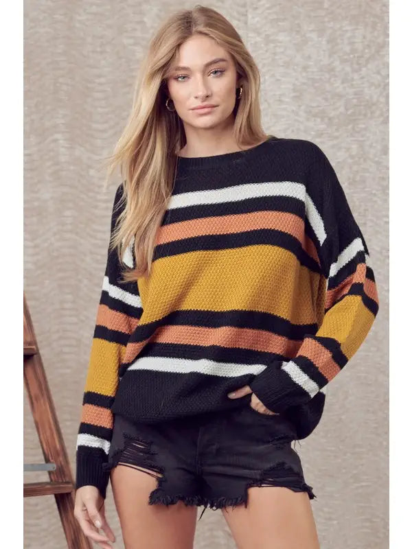 Multi Striped Sweater – Vintage Southern Designs