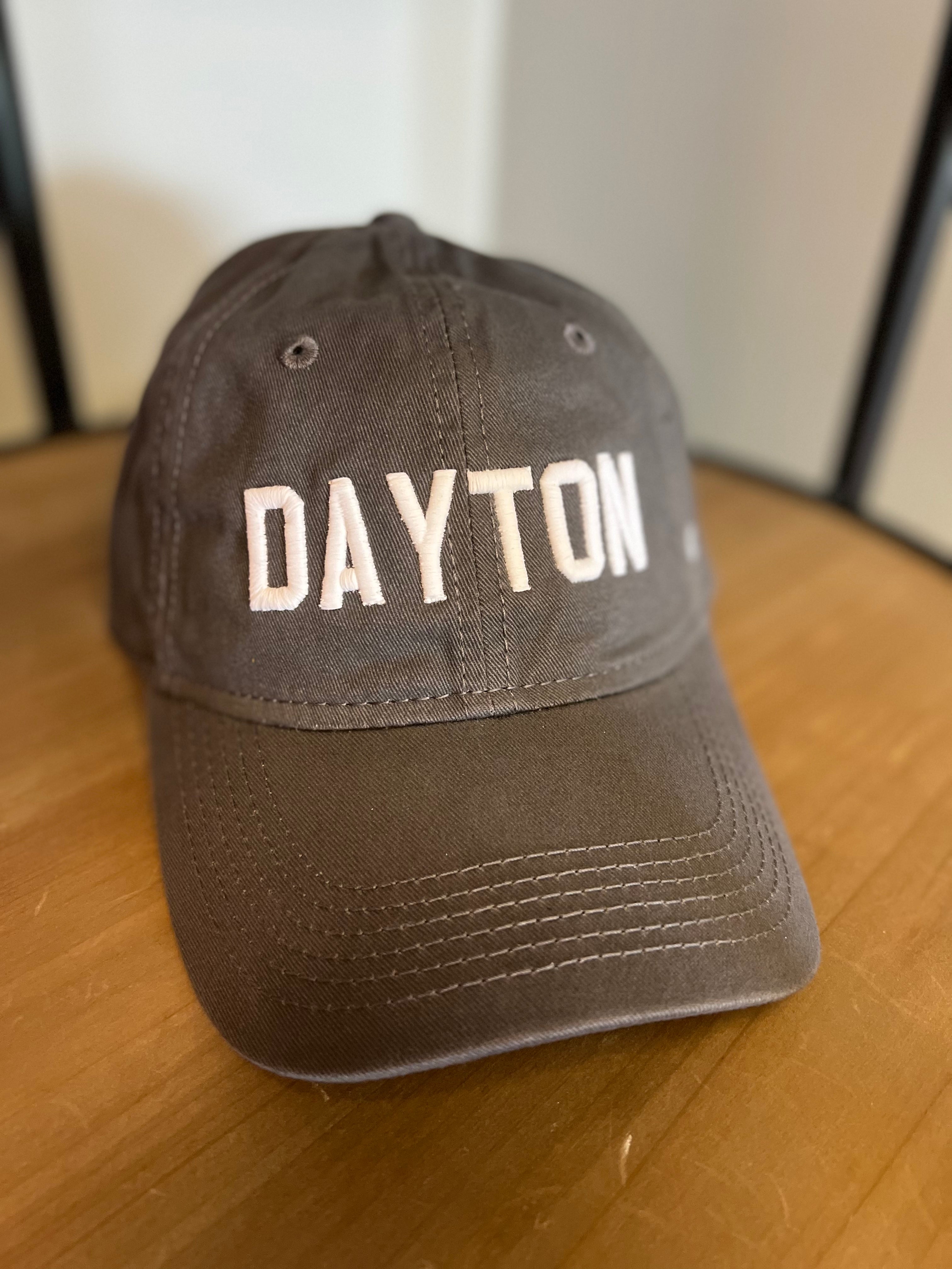 Embroidered Dayton hat - Charcoal Cotton – Vintage Southern Designs