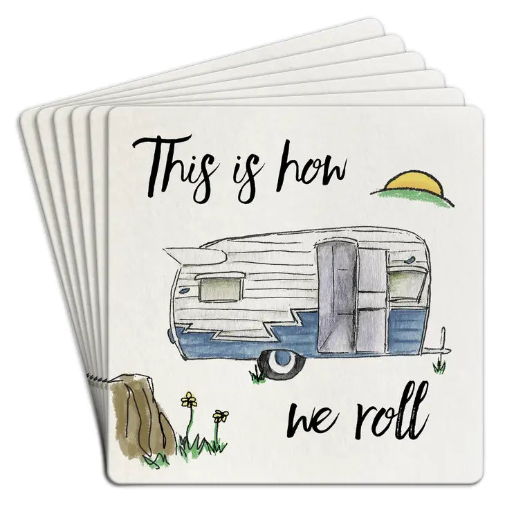This is how we roll - Coasters (Set of 6) – Vintage Southern Designs